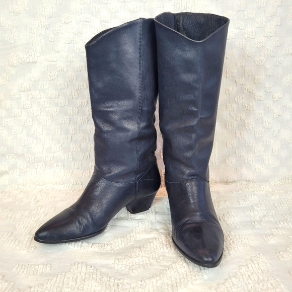 Calico | Shoes | Calico Vintage Western Style Black Leather Boots 7 ...